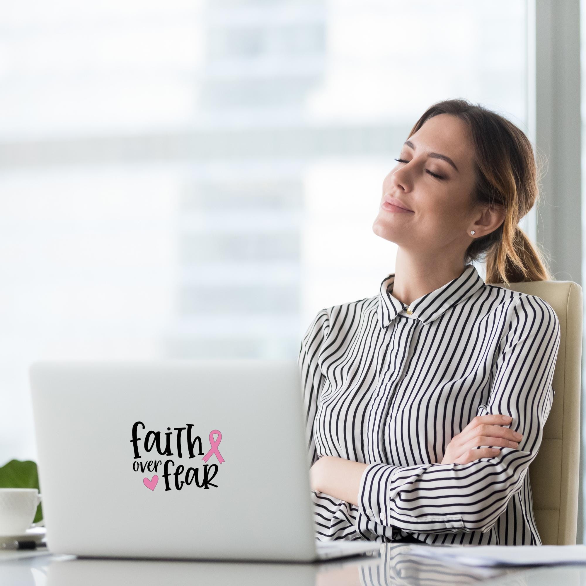 Faith Over Fear Breast Cancer Decal Listing, Car Decal, Wall Decal ...