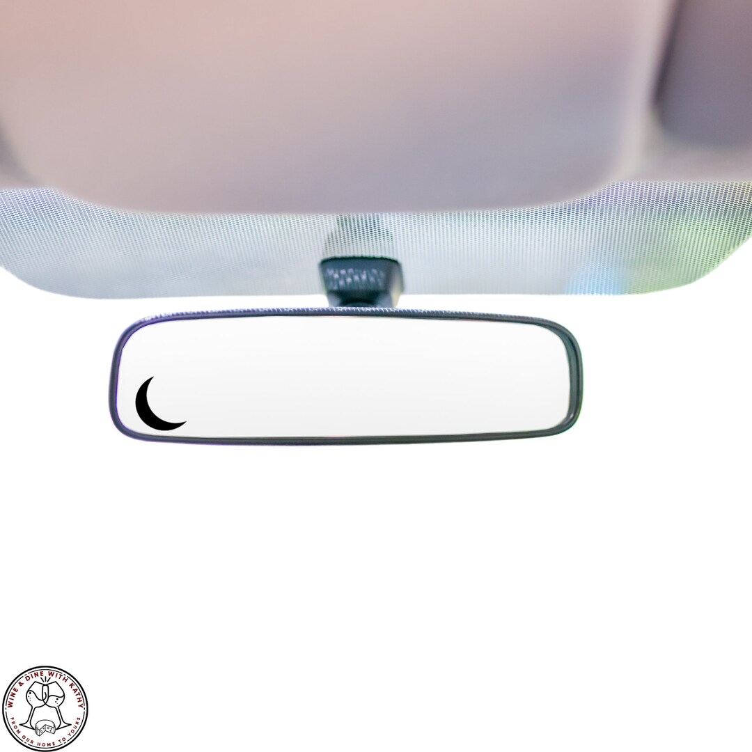 Crescent Moon Mini Decal, Moon Sticker, Rearview Mirror Decal, Mini ...