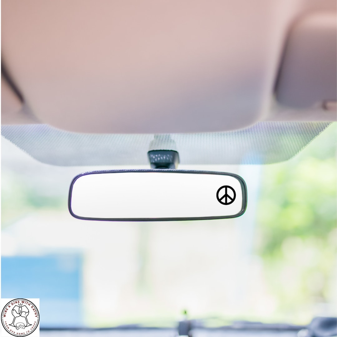 Peace Sign Mini Decal, Hippie Peace Sign, Rearview Mirror Decal, Mini ...