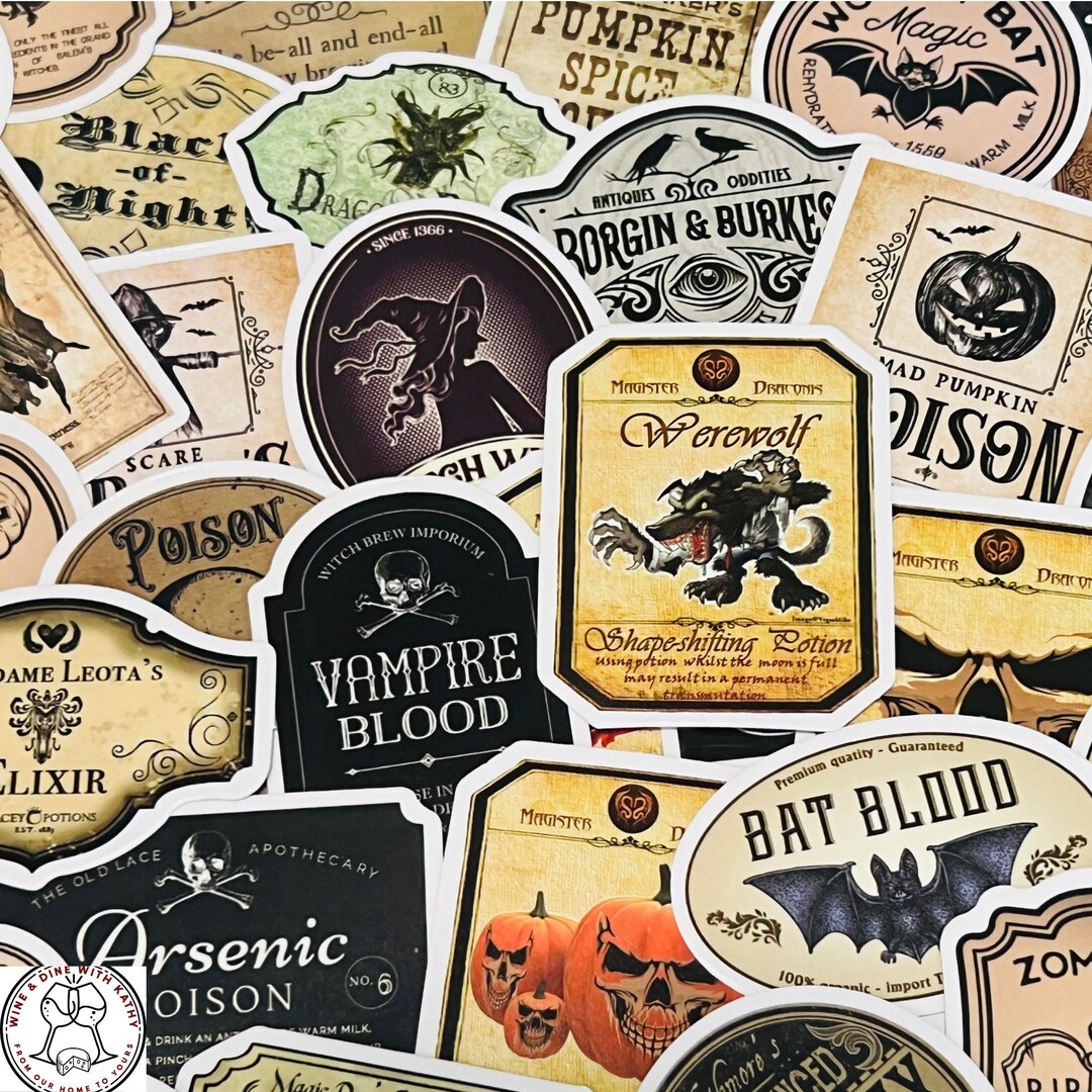 Apothecary Stickers Potion Stickers Witchy Random Sticker - Etsy