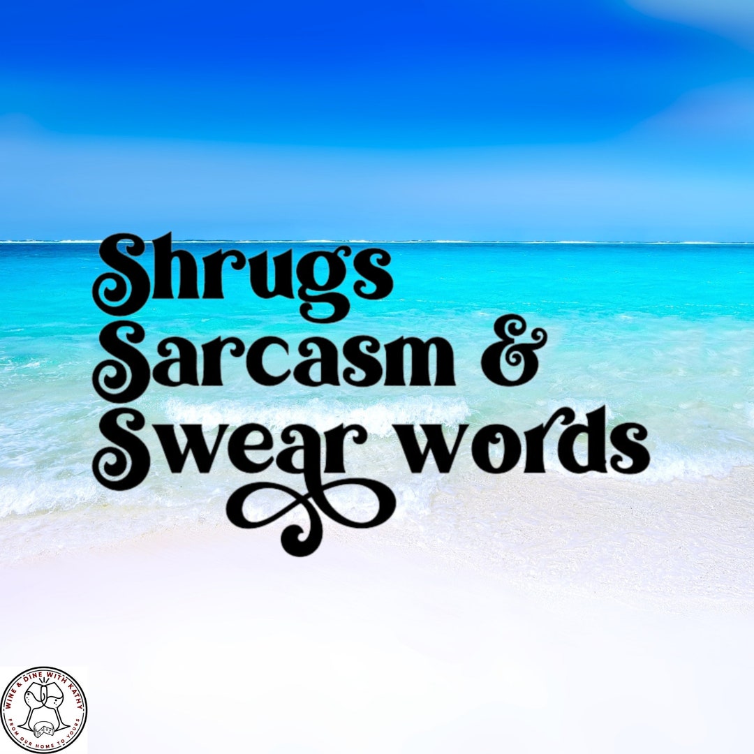 Shrugs Sarcasm and Swear Words Decal, Car Decal, Wall Decal, Indoor ...