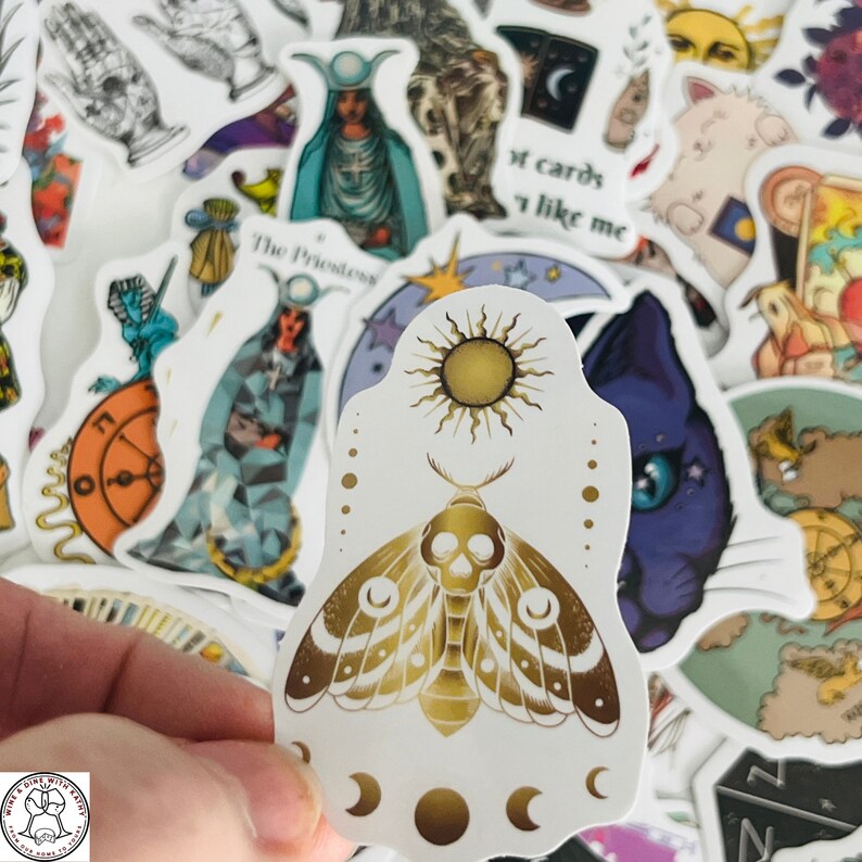 Tarot Card Stickers, Tarot Card Symbols, Sticker Packs 10/20/50 Pieces ...