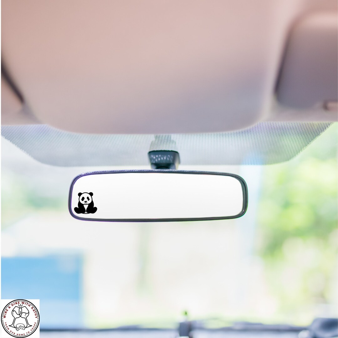 Panda Mini Decal, Panda Bear Mini Decal, Rearview Mirror Decal, Mini ...