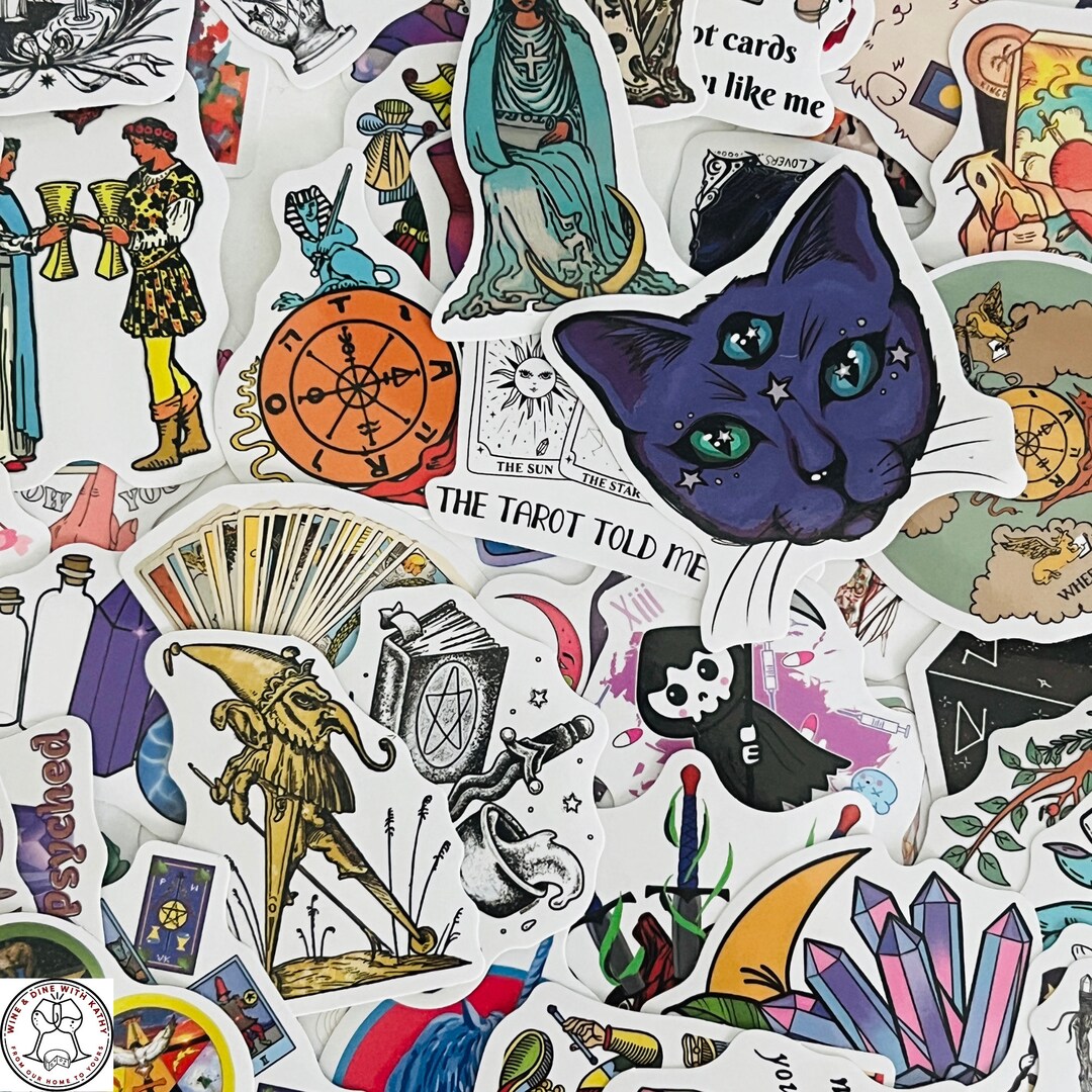 Tarot Card Stickers, Tarot Card Symbols, Sticker Packs 10/20/50 Pieces ...