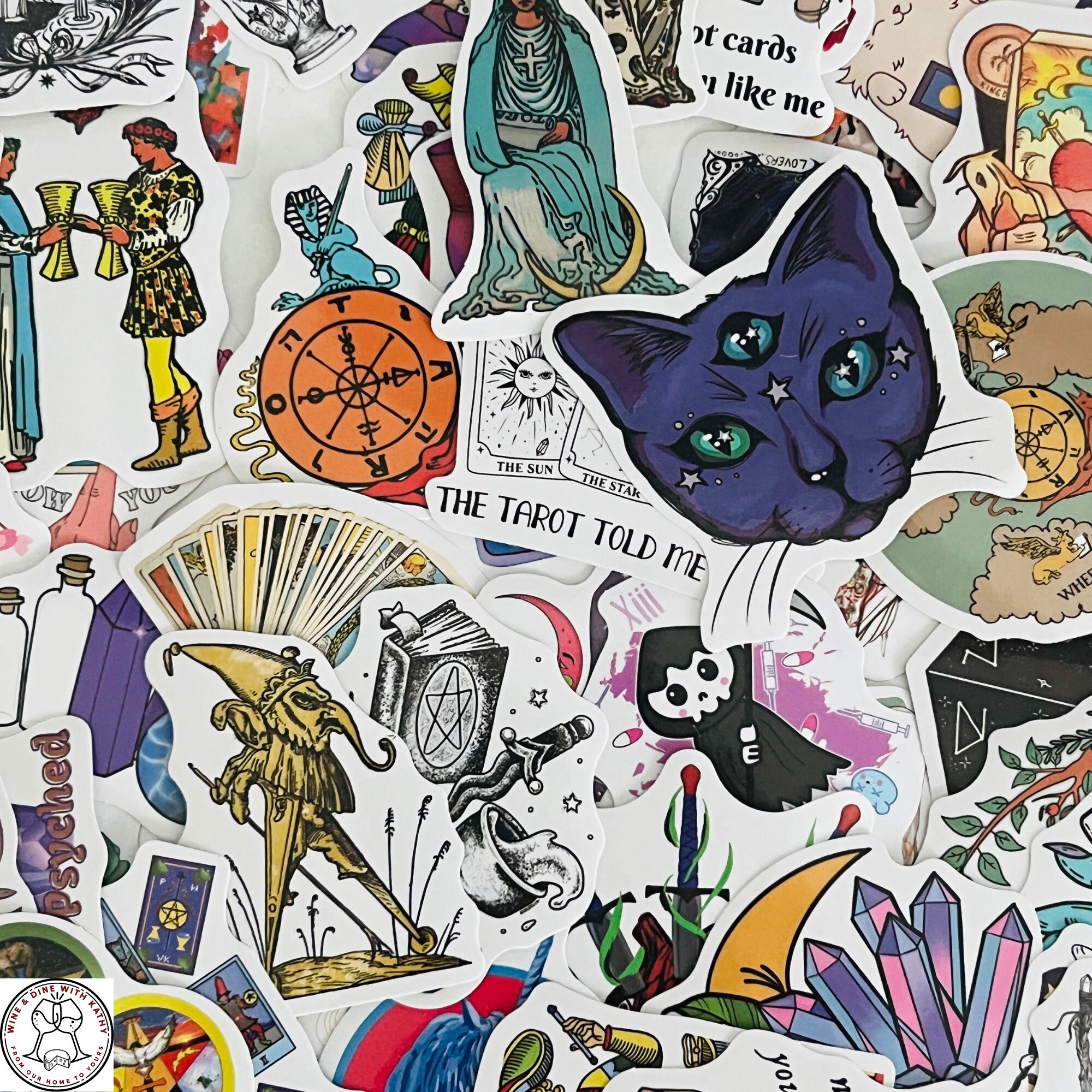 Tarot Card Stickers, Tarot Card Symbols, Sticker Packs 10/20/50 Pieces ...