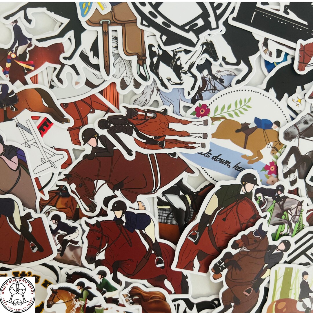 Equestrian Stickers, Dressage Stickers, Random Sticker Packs 10/20/50 ...
