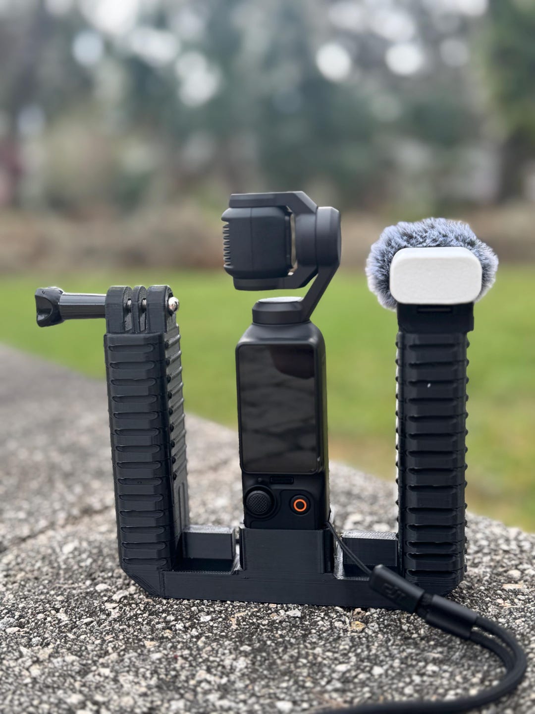 Handheld Rig Osmo Pocket 3 Mount Mic and Lights Charging Access - Etsy