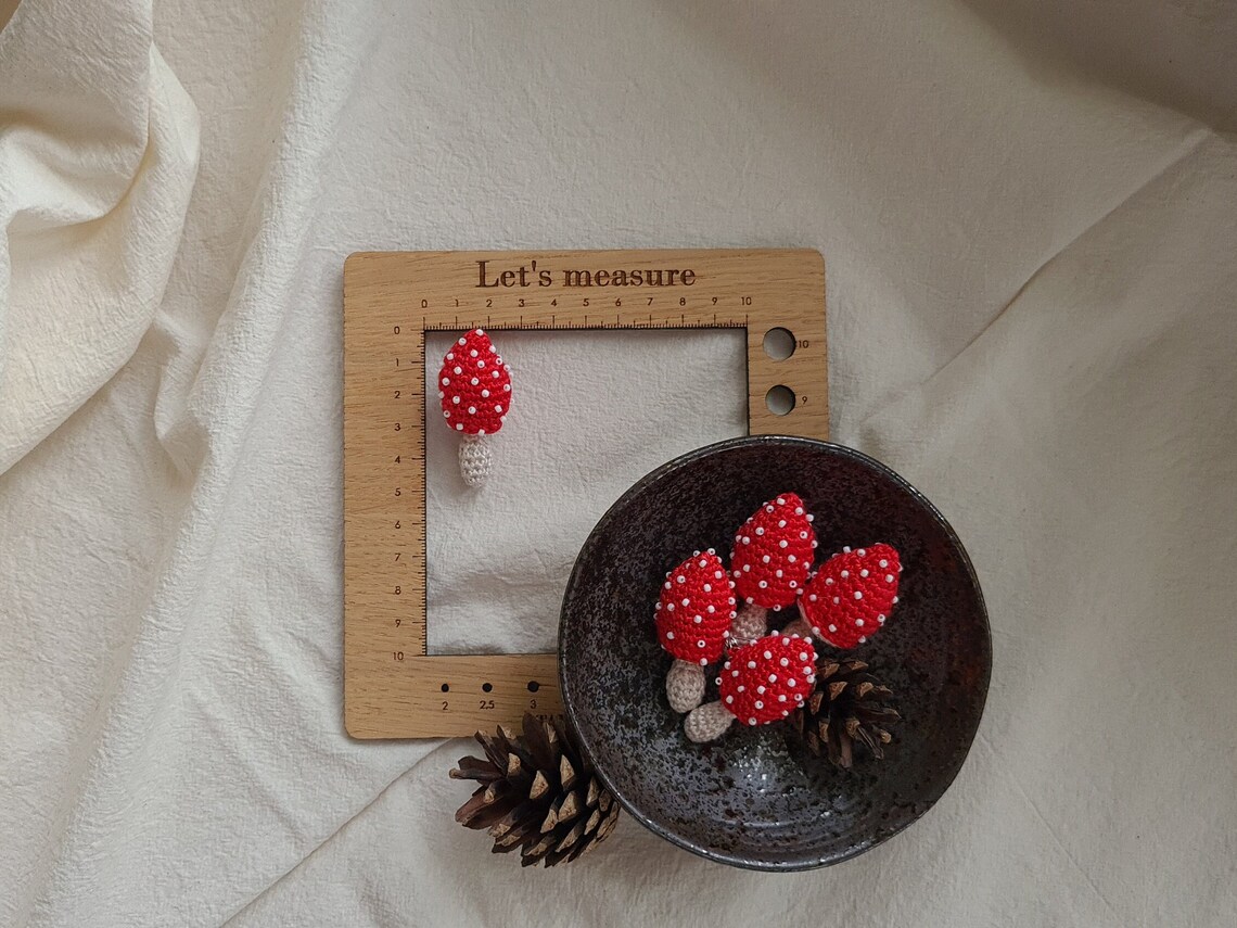 Silk Toadstool Brooch Embroidered With Glass Beads a Unique - Etsy
