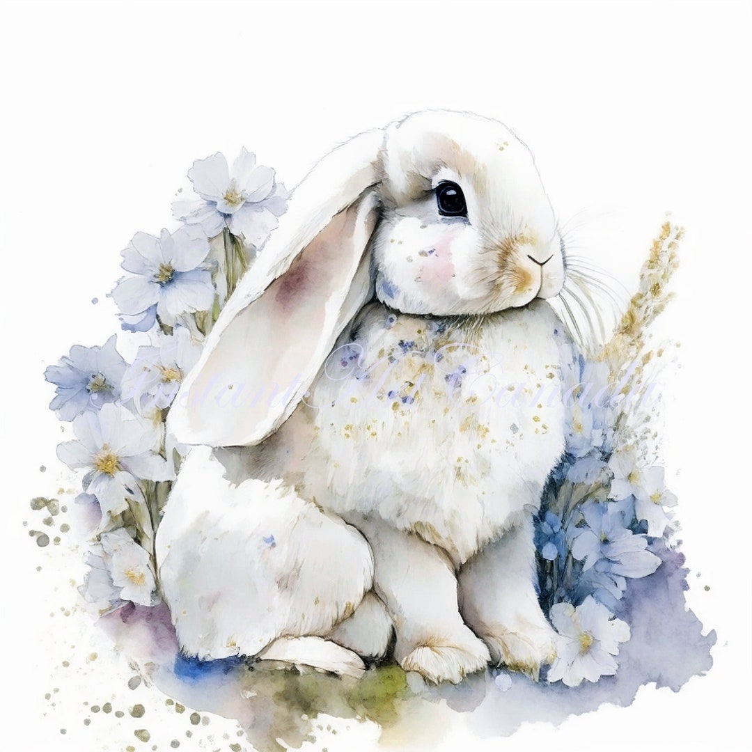 Floppy Ear Bunny Clipart 5 Pack High Quality JPGS Instant Digital ...