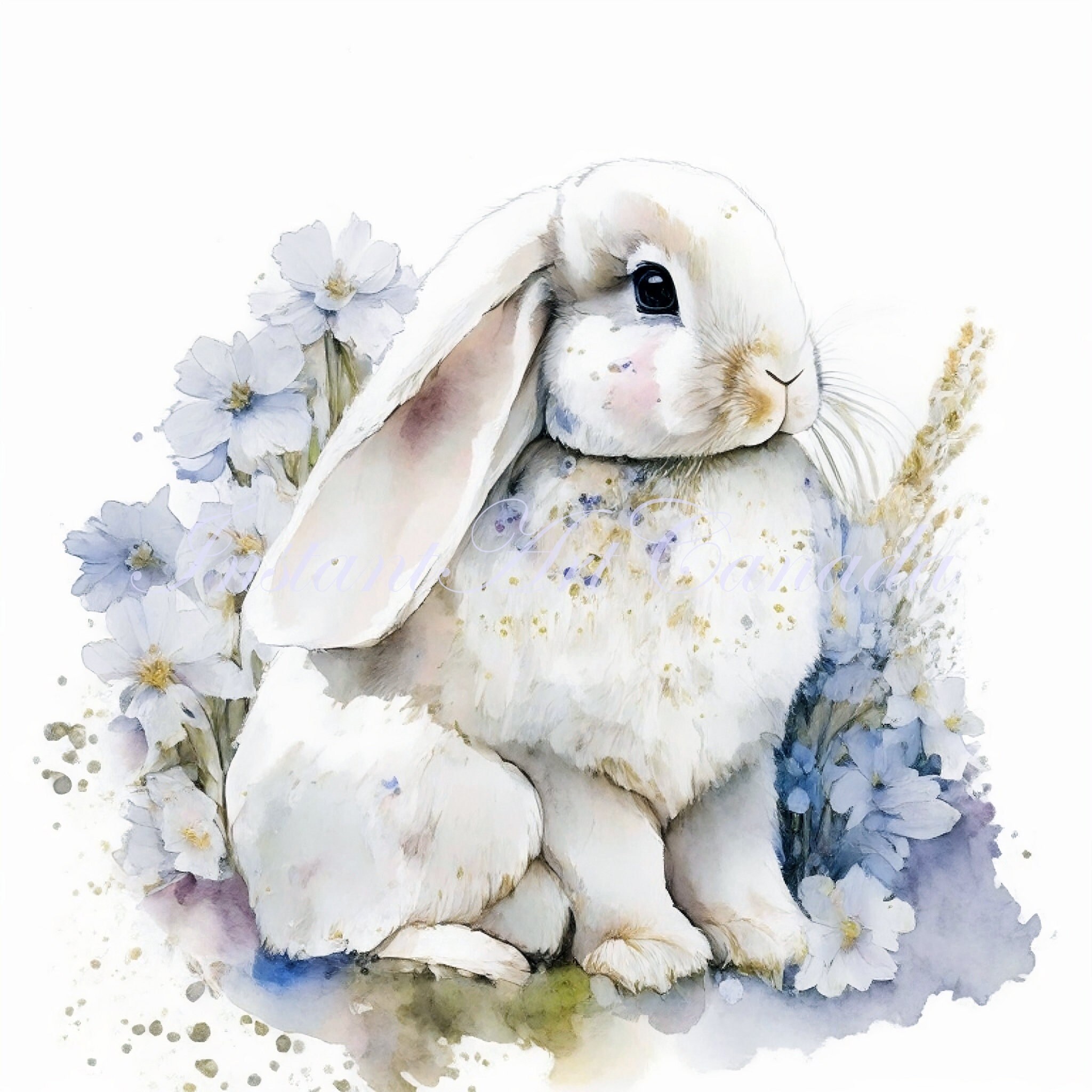 Floppy Ear Bunny Clipart 5 Pack High Quality JPGS Instant Digital ...