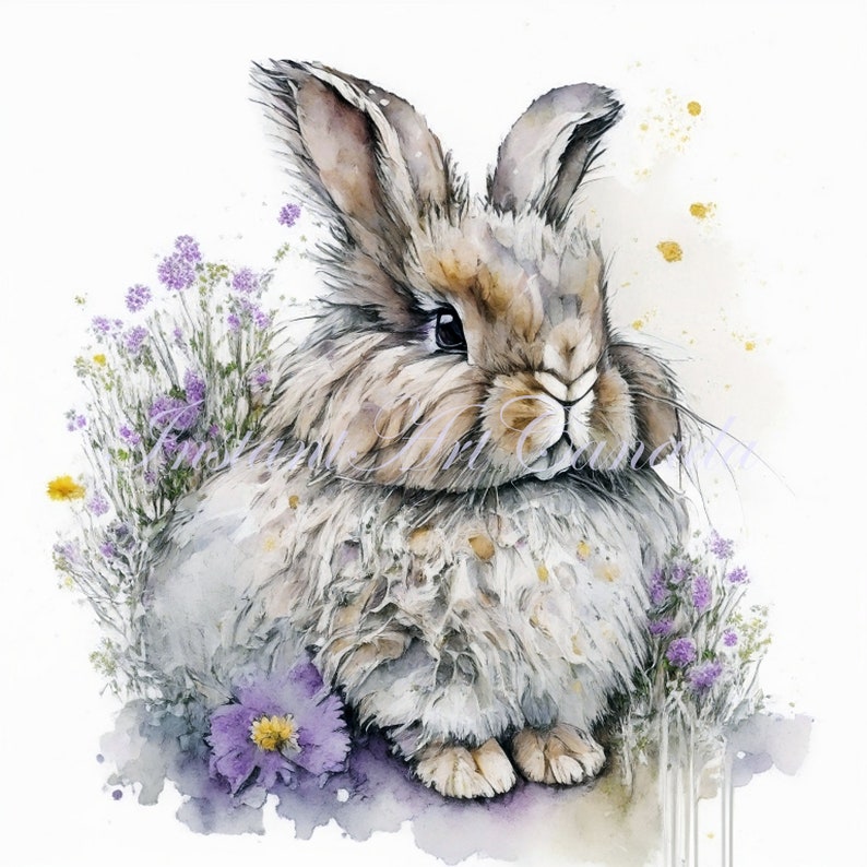 Lionhead Bunny Clipart - 5 Pack - High Quality JPGS - Instant Digital ...