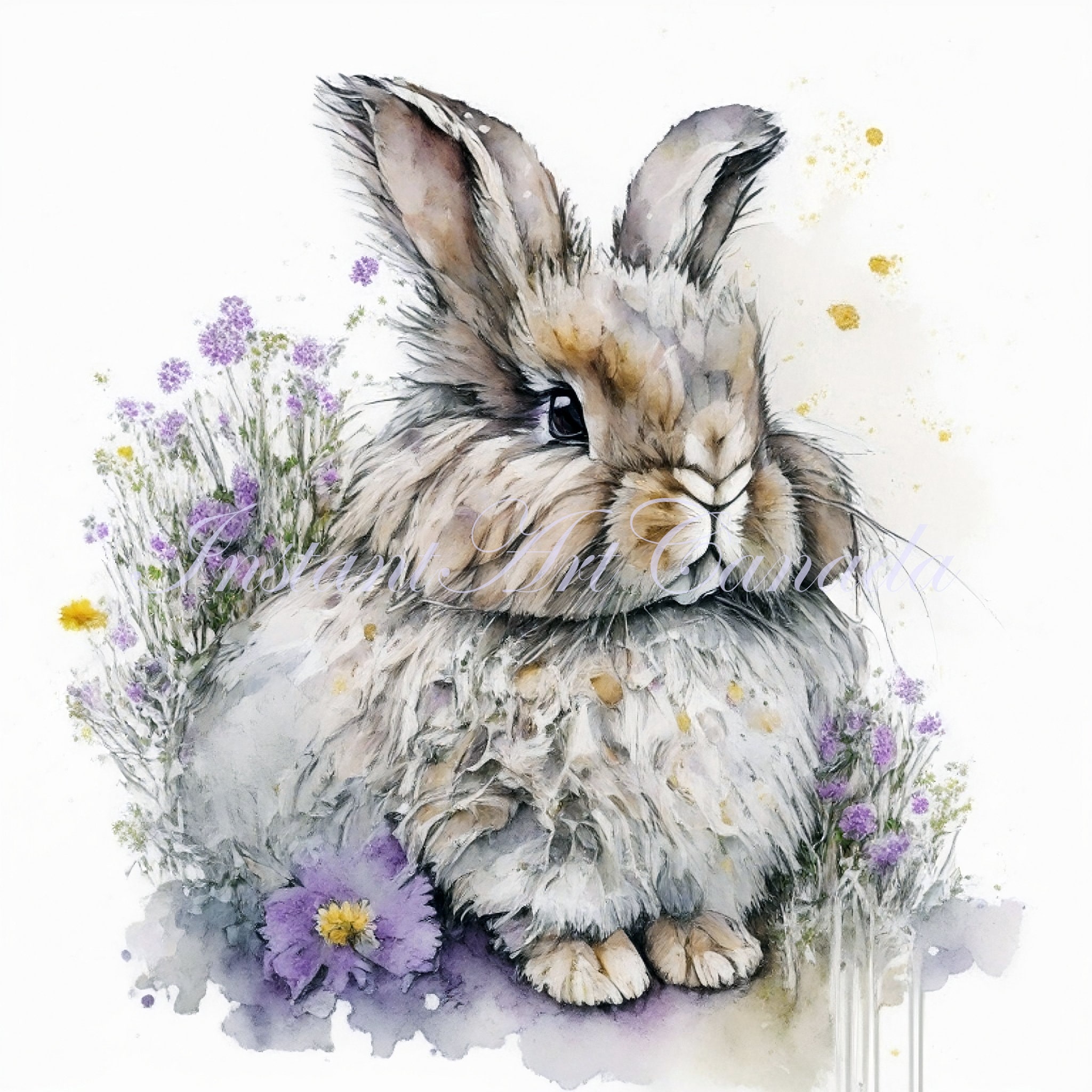 Lionhead Bunny Clipart 5 Pack High Quality JPGS Instant Digital ...