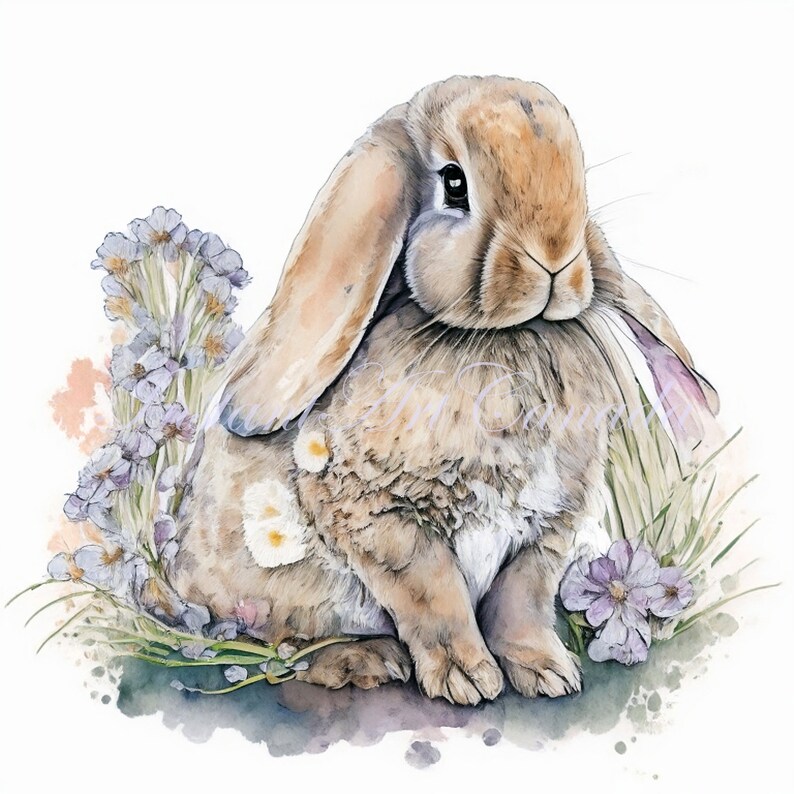 Floppy Ear Bunny Clipart 5 Pack High Quality JPGS Instant Digital ...