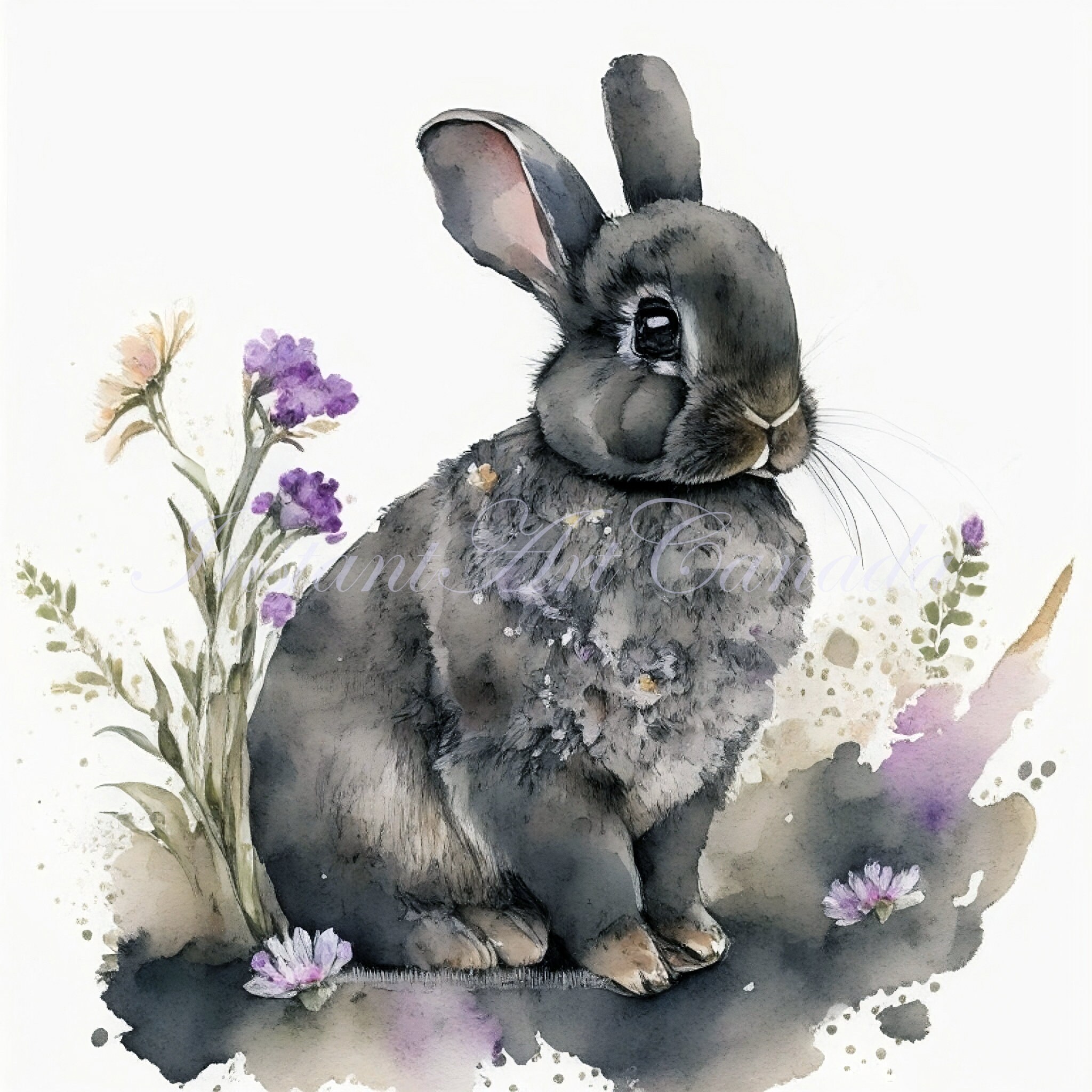 Cute Bunny Clipart Set 1 5 Pack High Quality Jpgs Instant Digital ...