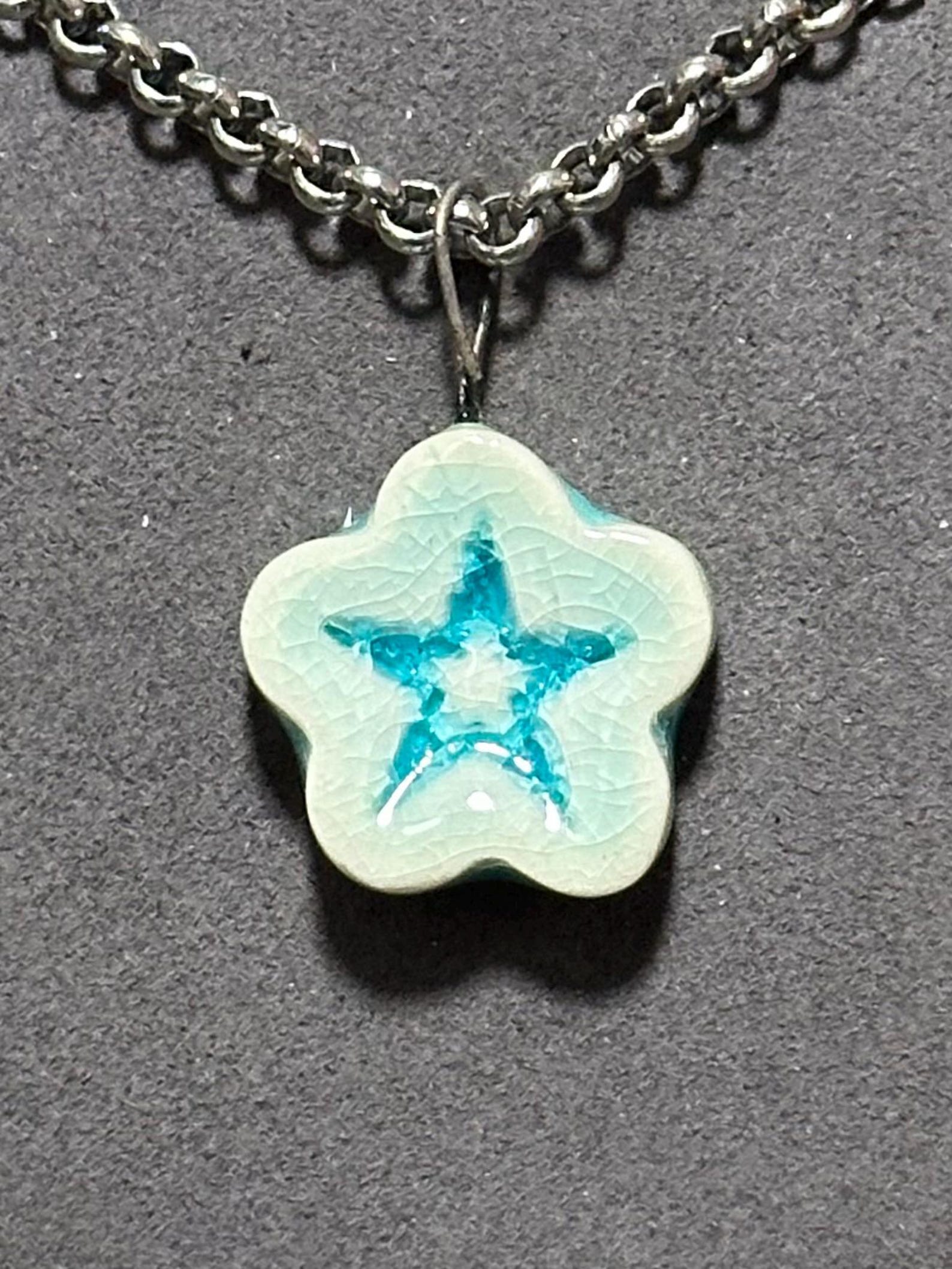 Light Blue Star Necklace - Etsy