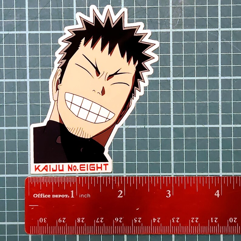Kafka Hibino Smile! Vinyl Sticker: Anime Fanart Decal Kaiju 8 - Etsy