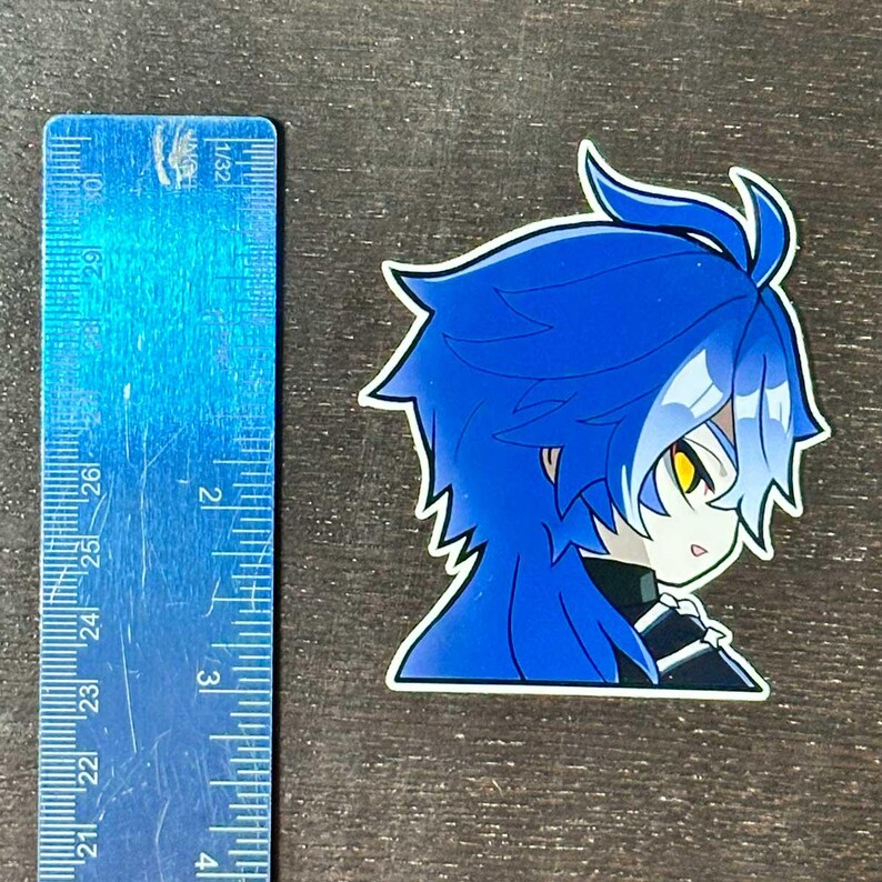 Genshin Impact Flins Sticker + Pin Button - Chibi Fan Art - Etsy