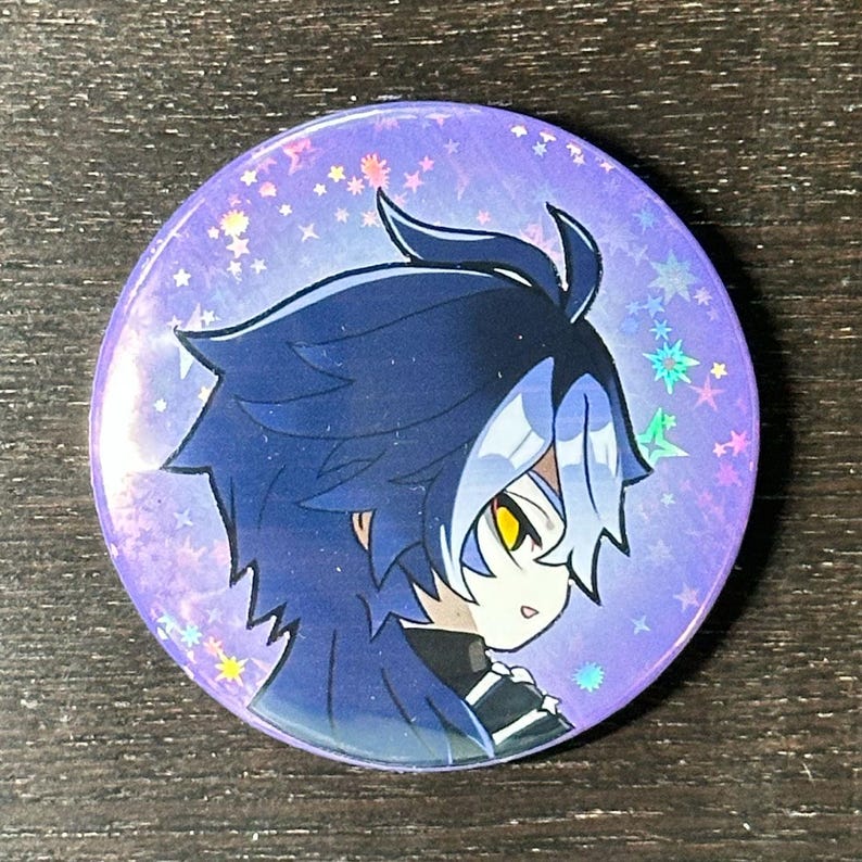 Genshin Impact Flins Sticker + Pin Button - Chibi Fan Art - Etsy