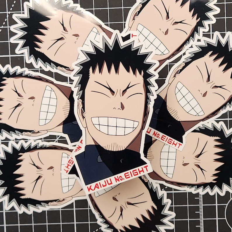 Kafka Hibino Smile! Vinyl Sticker: Anime Fanart Decal Kaiju 8 - Etsy