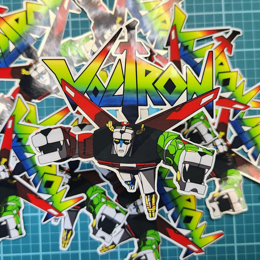 Voltron Lionforce Sticker – Hand Drawn Retro Anime Mecha Decal for ...