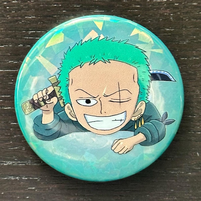 Monkey D. Luffy / Zoro Roronoa Fan Art Pin Buttons - Etsy