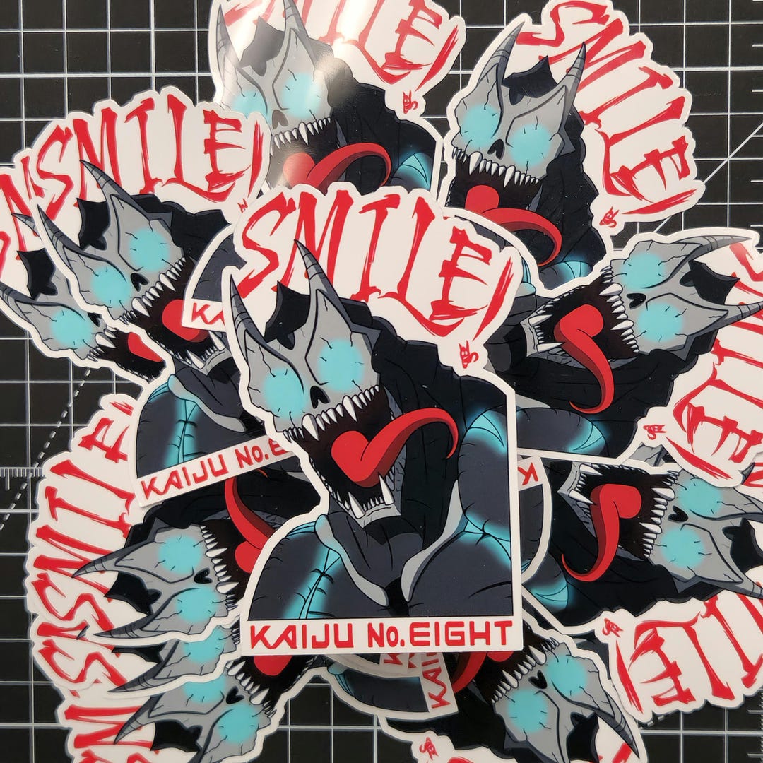 Kafka Hibino Smile! Vinyl Sticker: Anime Fanart Decal Kaiju 8 - Etsy