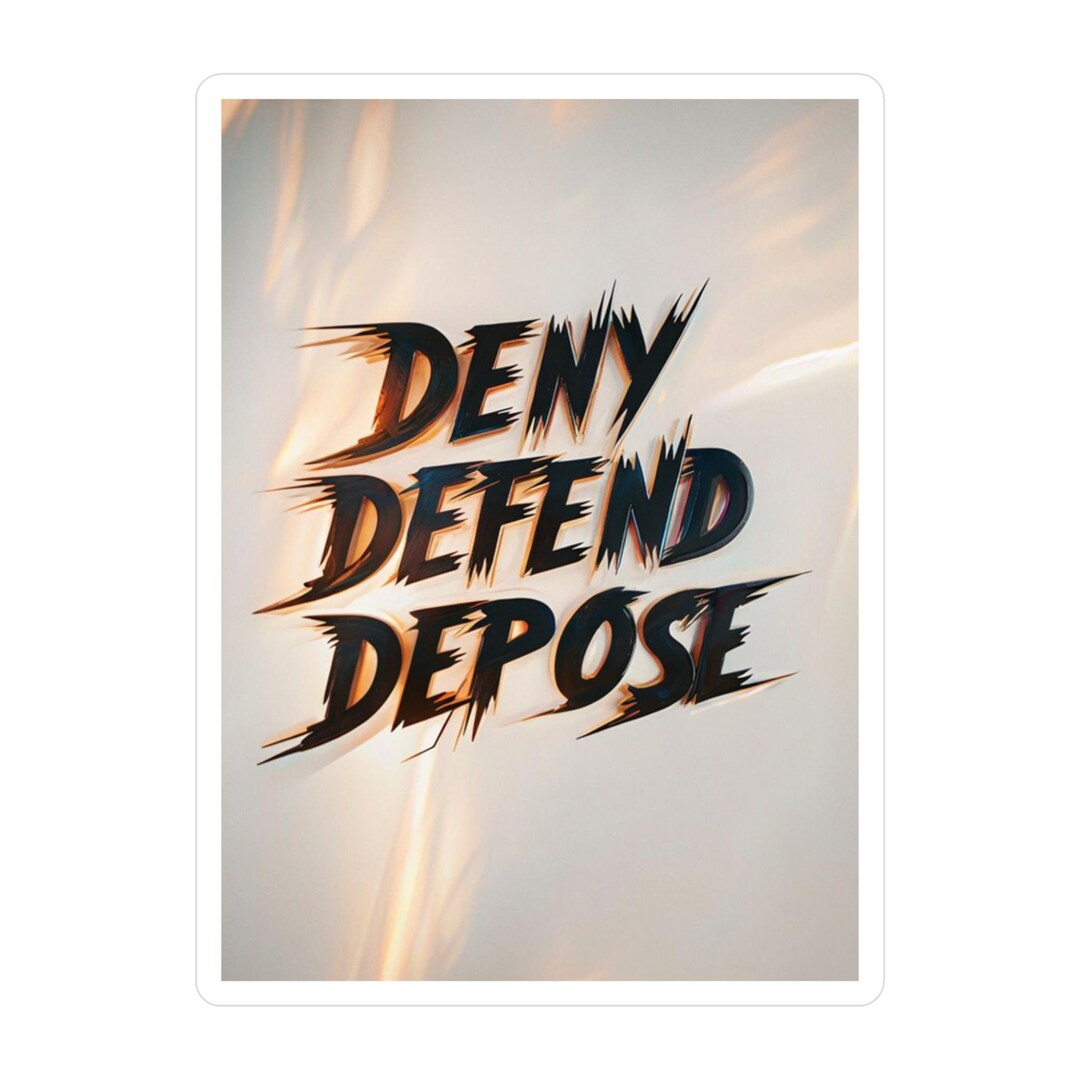 Deny Defend Depose Vinyl Decals Sticker - Etsy