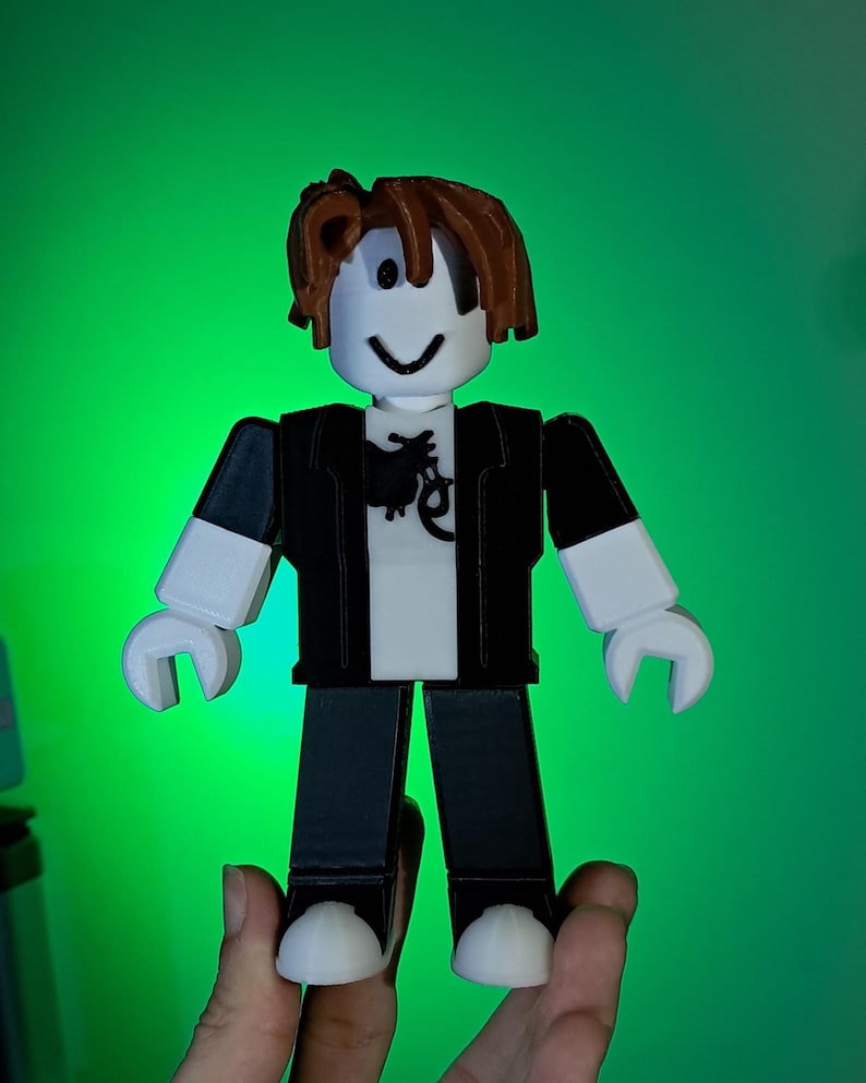 Noob Figure With 3D Printed Model Bacon Man Hair ROBLOX Figured ...