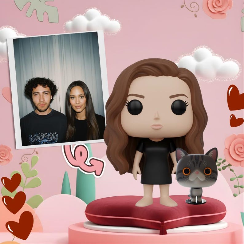 For Valentine's Day Personalized Couple 3D Action Figure ,custom Pop ...