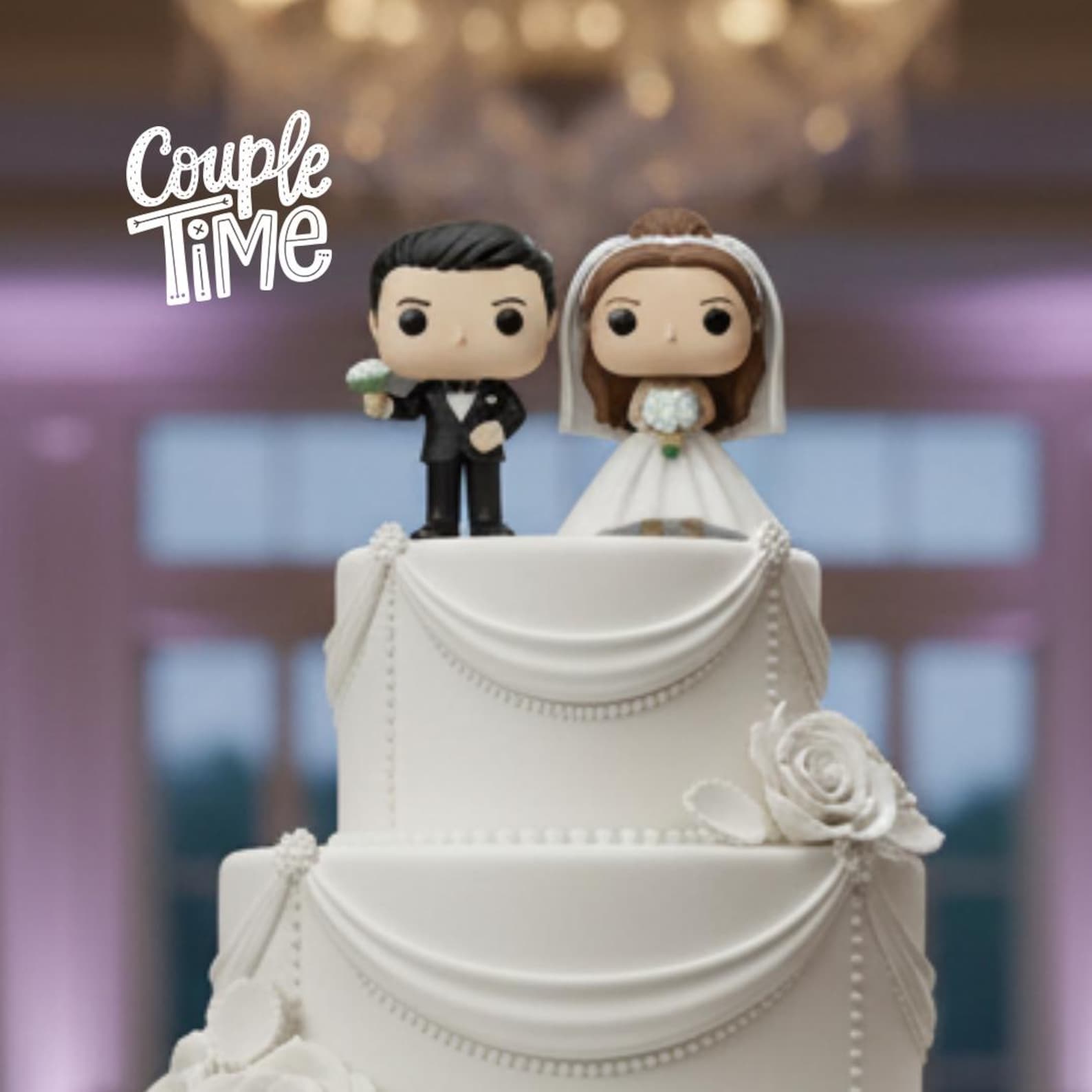 Custom Funko Style Bride Groom Wedding Cake Topper – Personalized ...