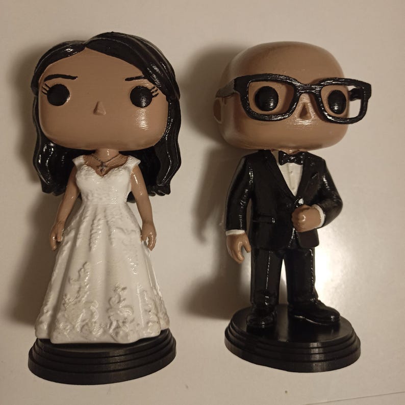 Custom Funko Style Bride Groom Wedding Cake Topper – Personalized ...