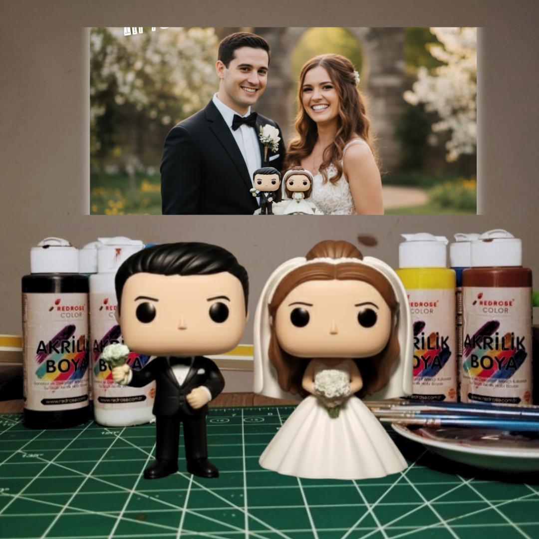 Custom Funko Style Bride Groom Wedding Cake Topper – Personalized ...