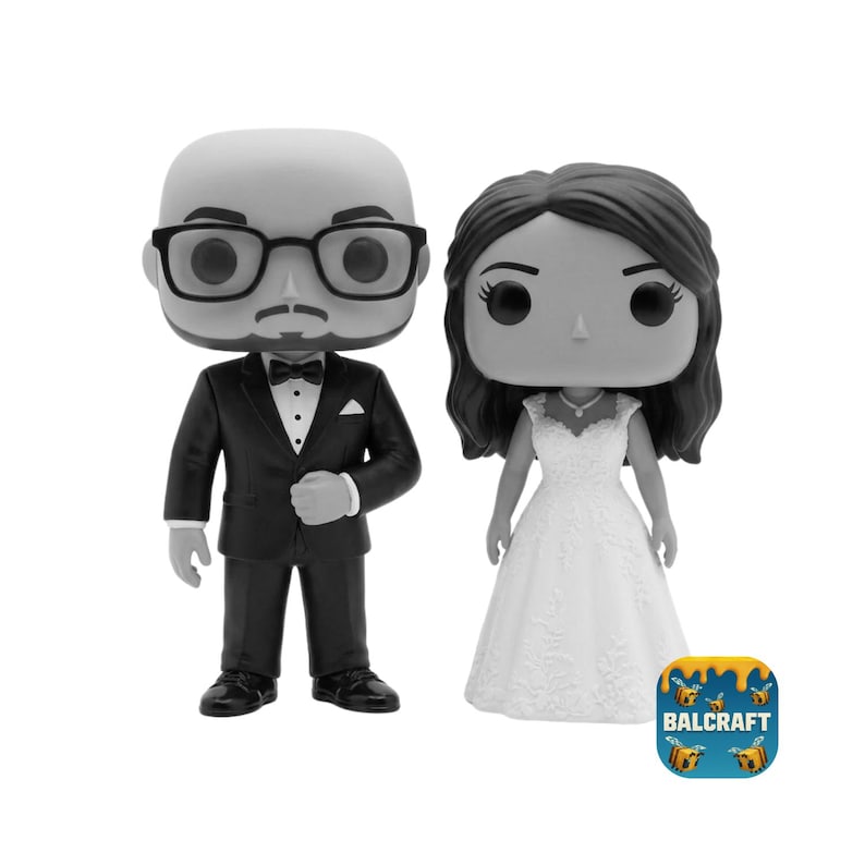 Custom Funko Style Bride Groom Wedding Cake Topper – Personalized ...