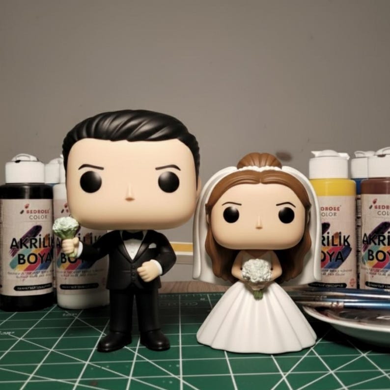 Custom Funko Style Bride Groom Wedding Cake Topper – Personalized ...