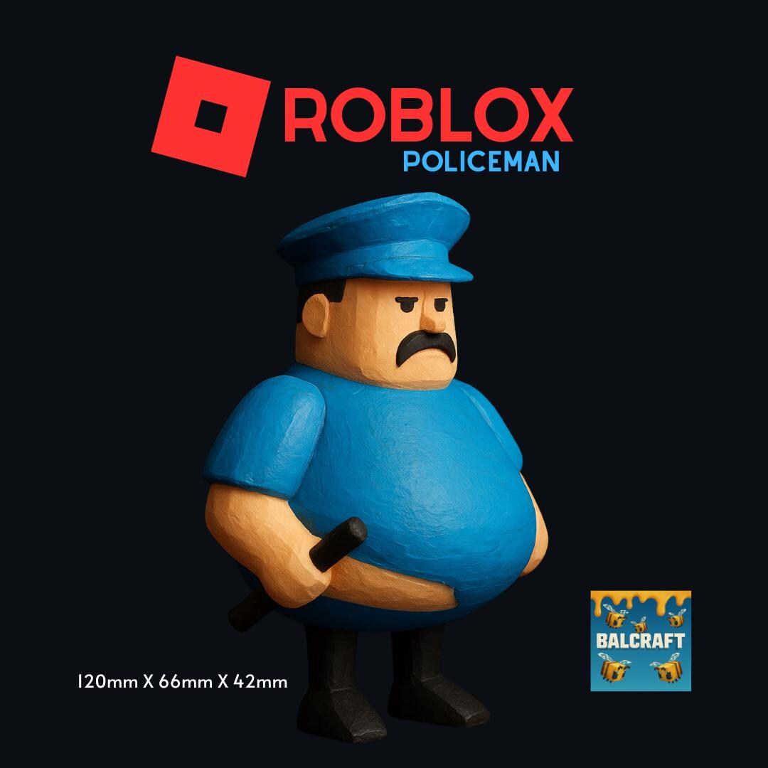 ROBLOX Figure 3D Printed Police Policeman Chracter - Etsy