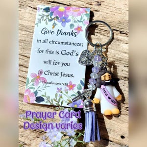 Jesus Keychain. Faith Keychain. Prayer Card. Christian Gifts. Purse ...