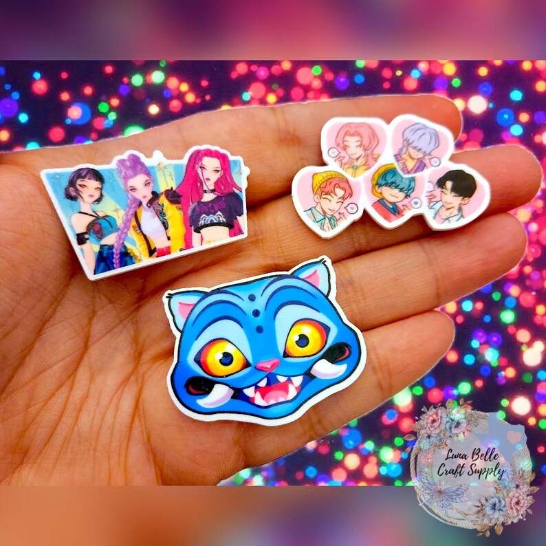 2 or 6 Pieces - Inspired Kpop 40mm Resin Planar Flatbacks, DIY Crafts ...