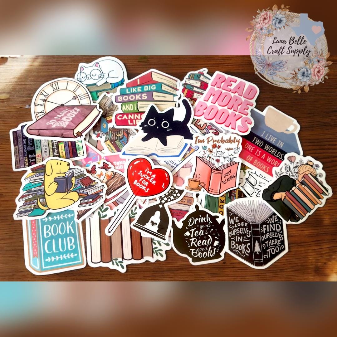 52 Pcs Book Lovers Stickers - Pack A - Etsy