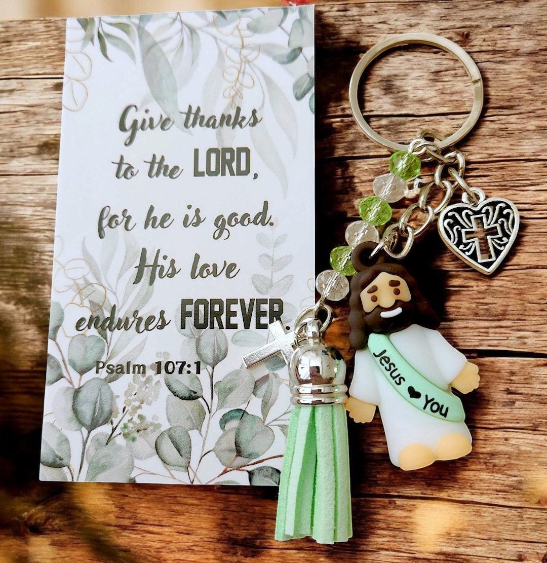 Jesus Keychain. Faith Keychain. Prayer Card. Christian Gifts. Purse ...