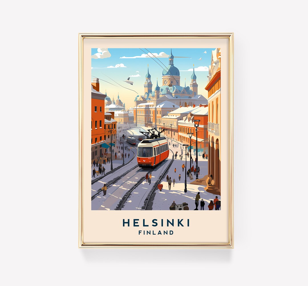 Helsinki Travel Poster Finland Travel Decor Finland Poster Helsinki ...