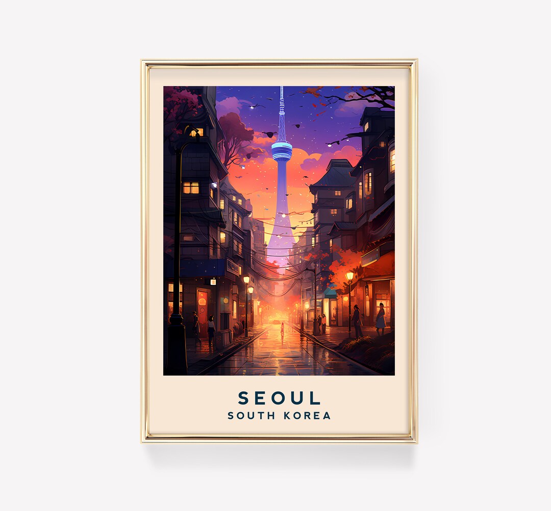 Seoul Travel Poster | South Korea Travel Decor | South Korea Poster ...