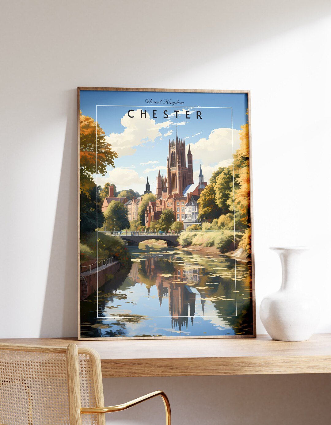 Chester Travel Poster | United Kingdom Travel Decor | United Kingdom ...