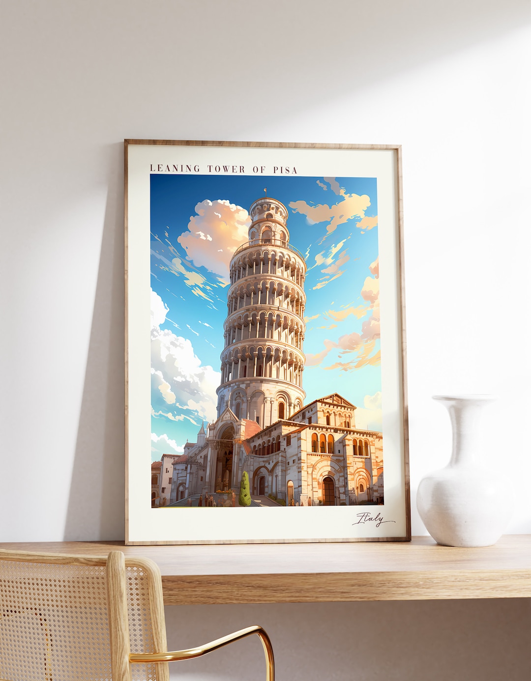 Leaning Tower of Pisa Travel Poster | Italy Travel Decor | Italy Poster ...