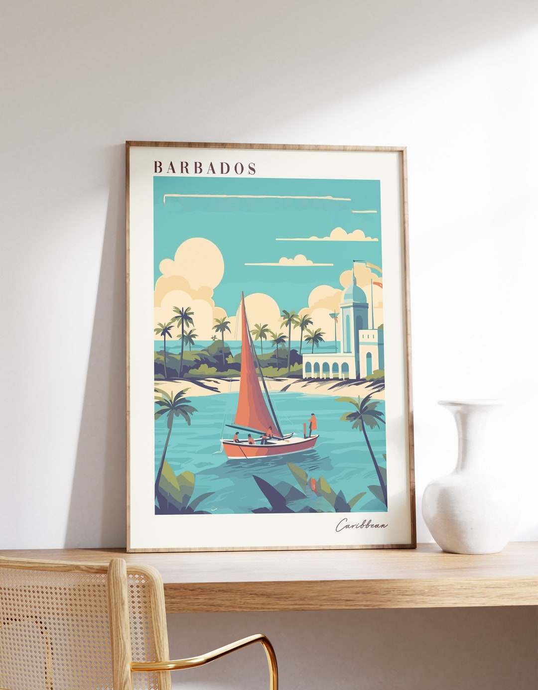 Caribbean Wall Art | Barbados Travel Print | Barbados Decor| Caribbean ...
