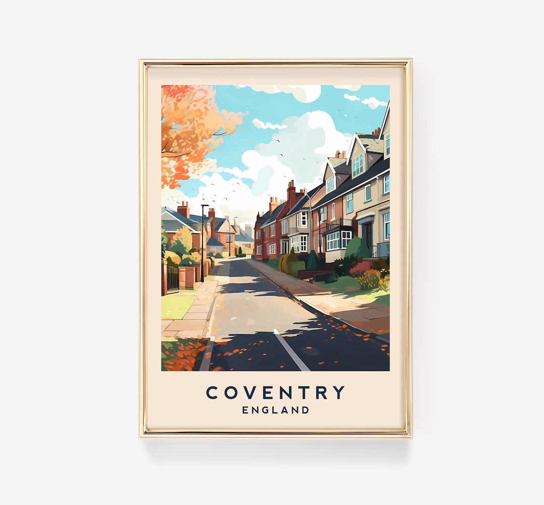 England Wall Art | Coventry Travel Print | Coventry Decor | Coventry ...