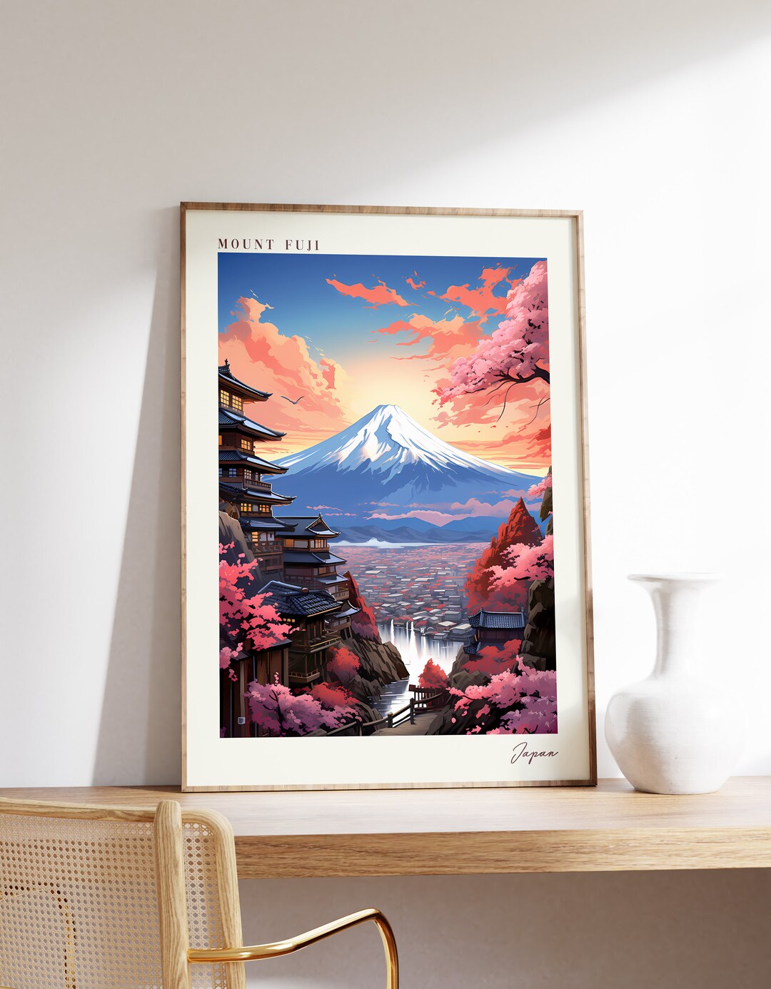 Mount Fuji Travel Poster | Japan Travel Decor | Japan Poster | Mount ...