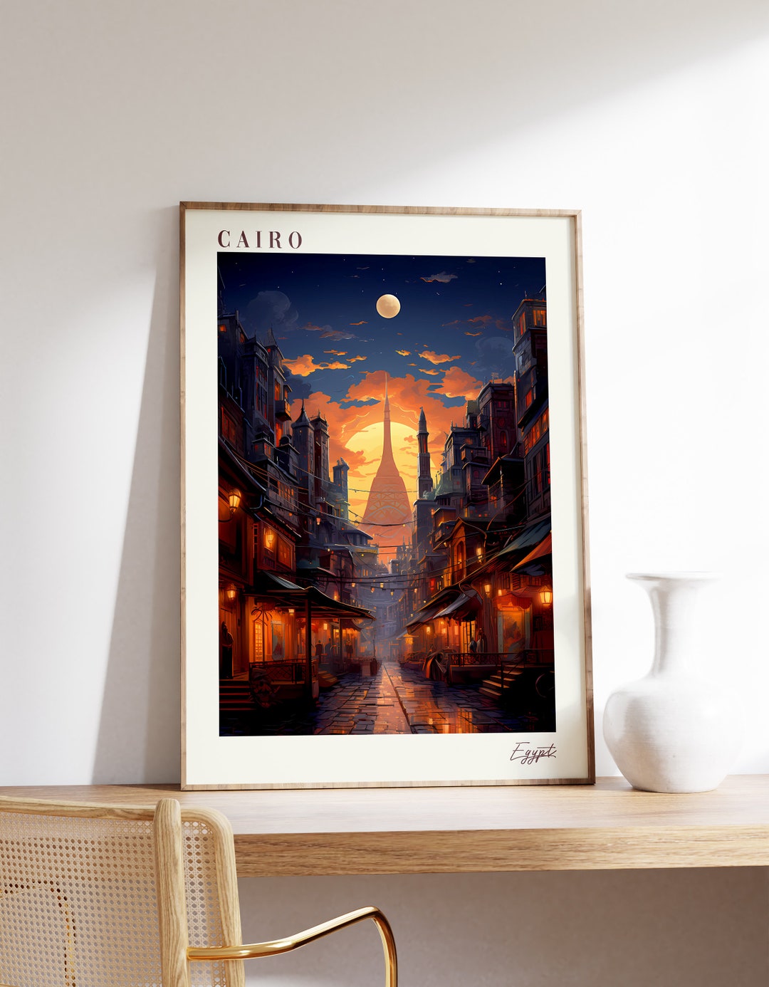 Cairo Travel Poster | Egypt Travel Decor | Egypt Poster | Cairo Print ...