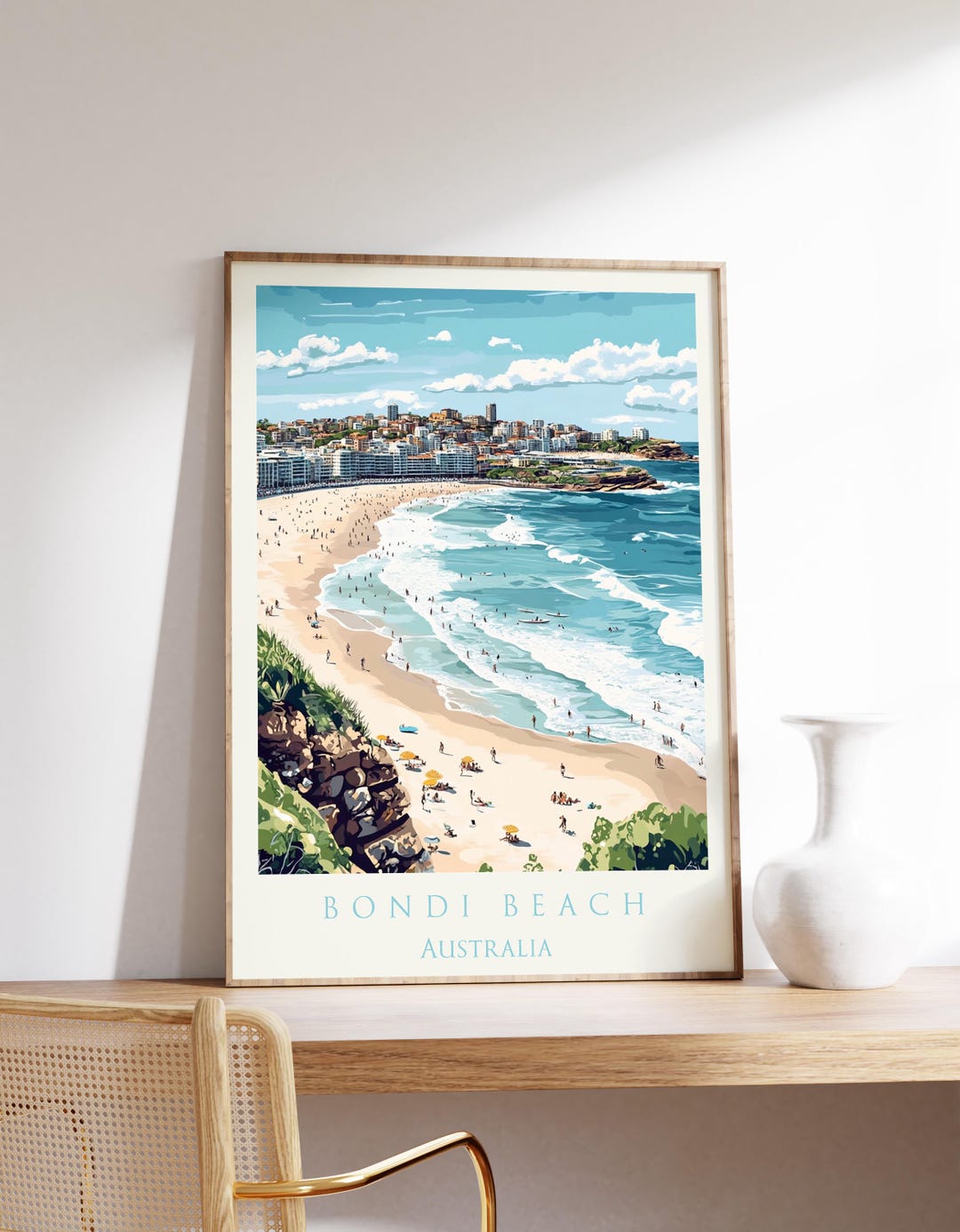 Bondi Beach Travel Poster | Bondi Beach Travel Decor | Australia Poster ...
