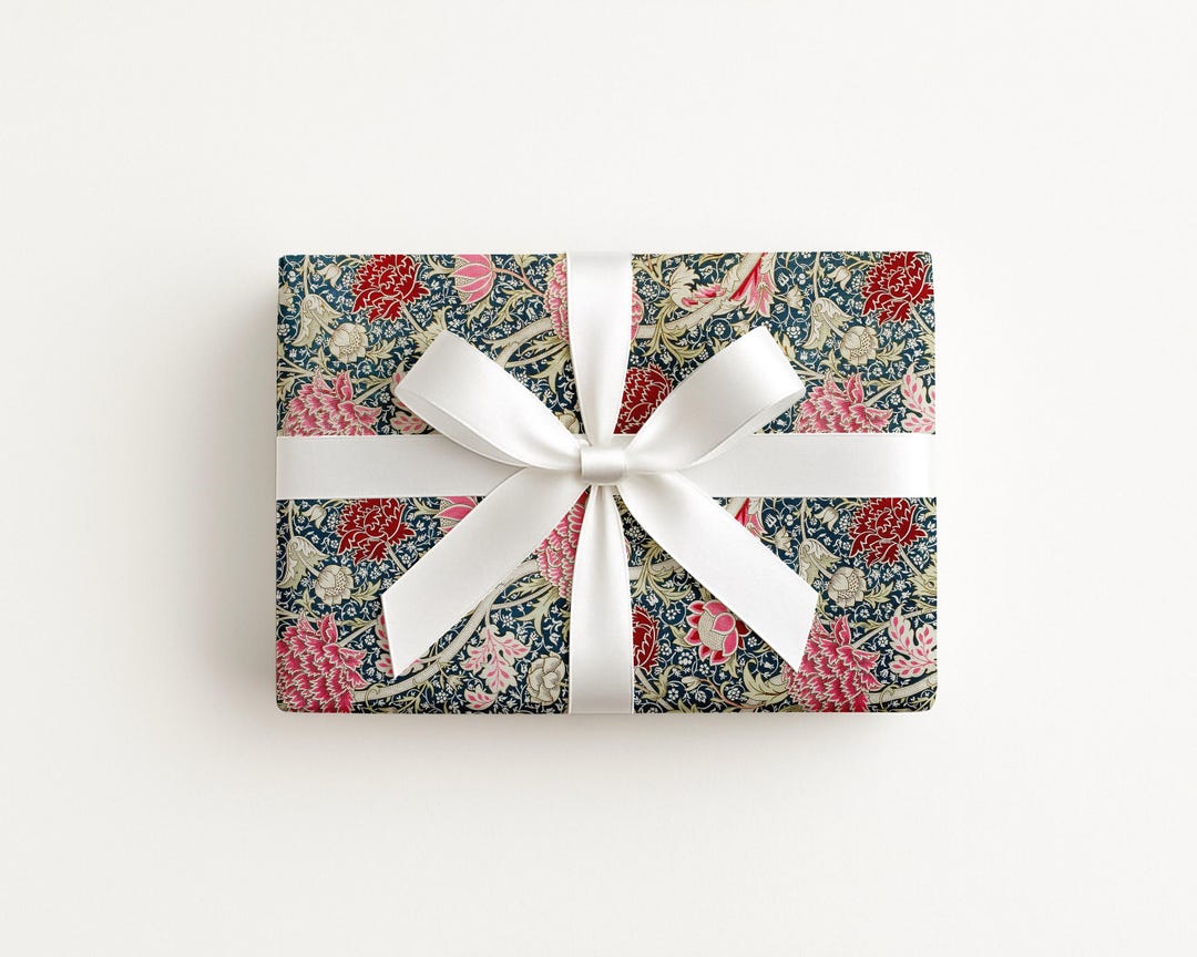 William Morris Cray Wrapping Paper, Vintage Floral Gift Wrap, Arts and ...