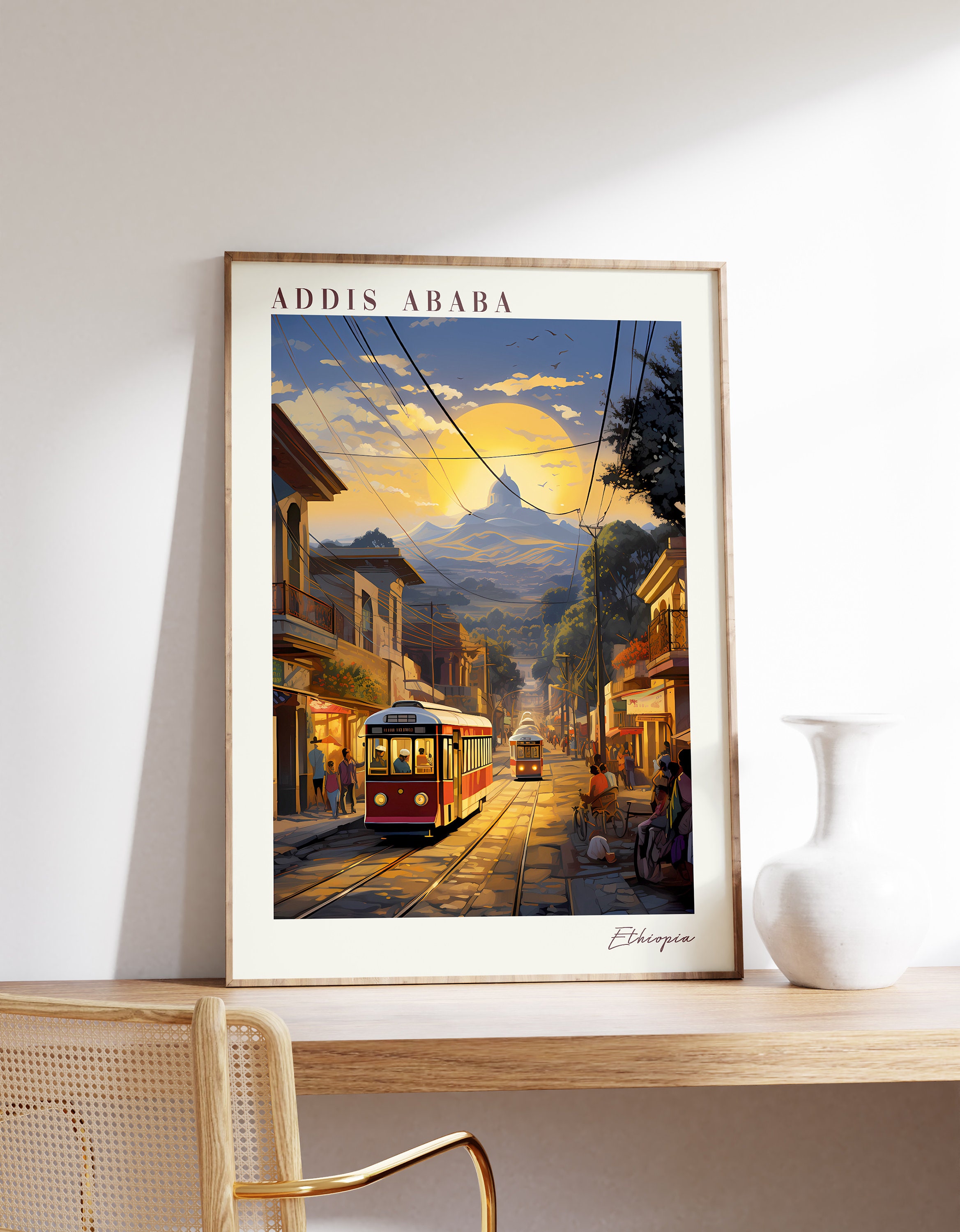 Addis Ababa Travel Poster Ethiopia Travel Decor Ethiopia Poster Addis ...